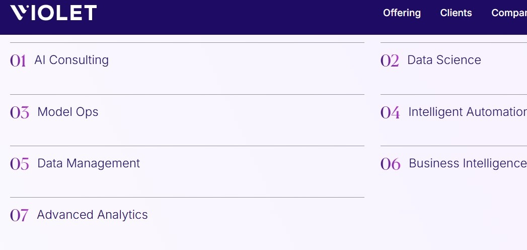 Violet AIs erbjudande inom Data Science, AI Consulting, Model Ops ...